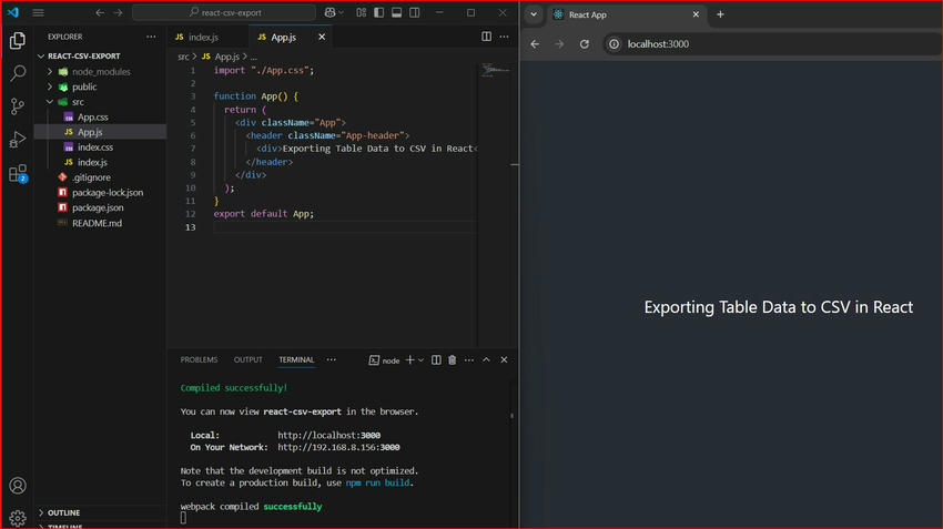 Export Table Data As Csv In React Using Axios And React Csv